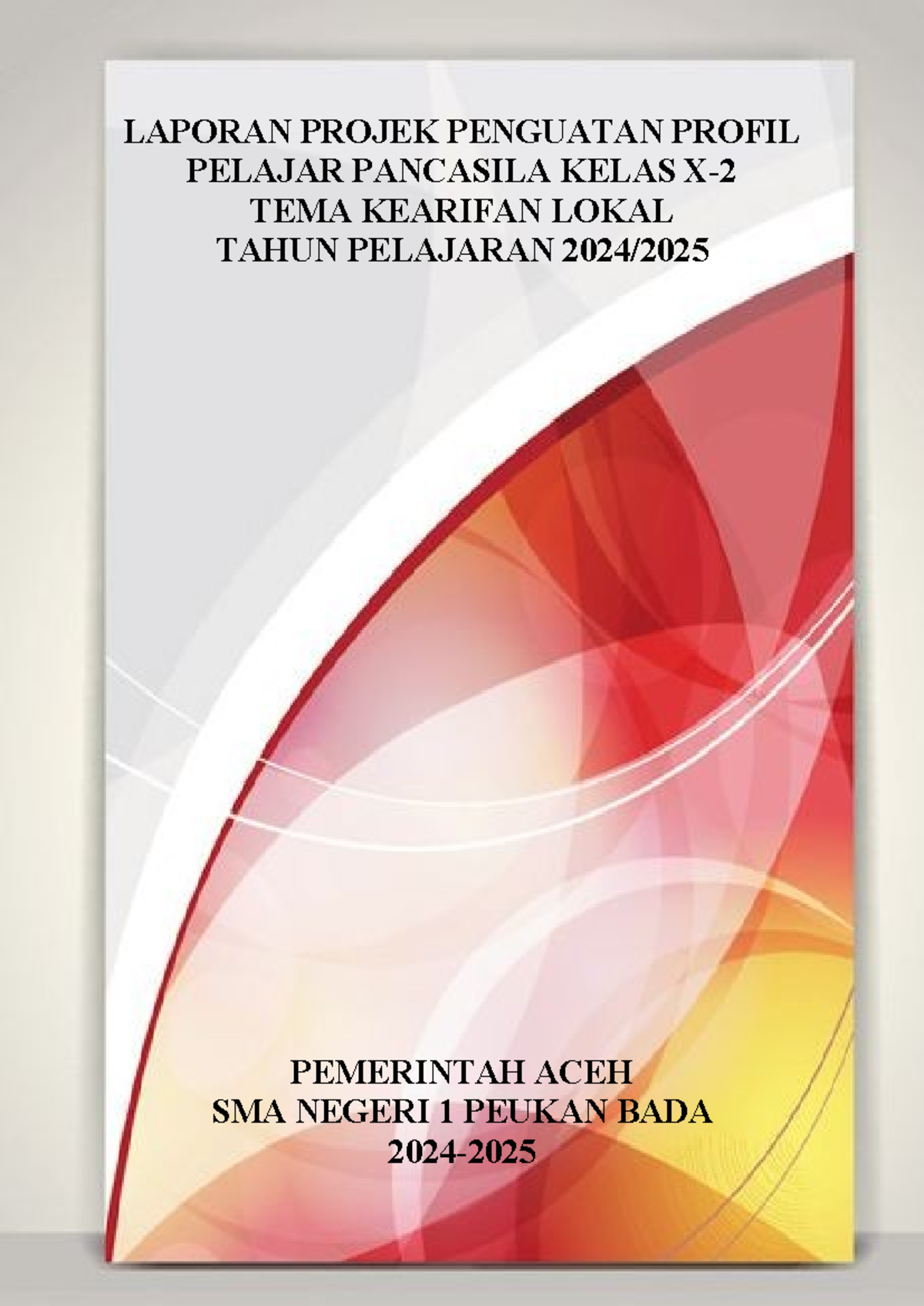 Cover P5 - ERR - english workbook - LAPORAN PROJEK PENGUATAN PROFIL ...