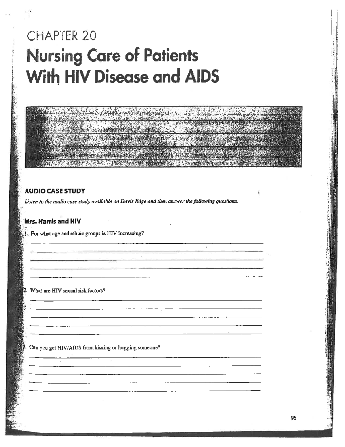 HIV AIDS - Chapter 20 Nursing Care Study Guide and Audio Case Review ...