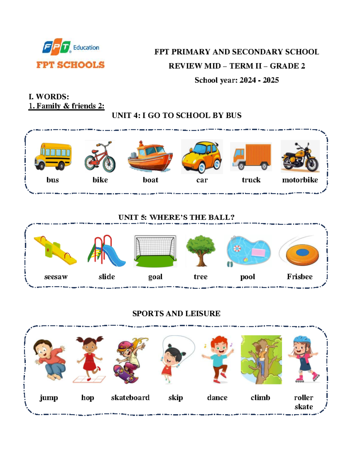G2.A1.2 MIDTERM II REVIEW FOR GRADE 2: ENGLISH STUDY GUIDE - Studocu
