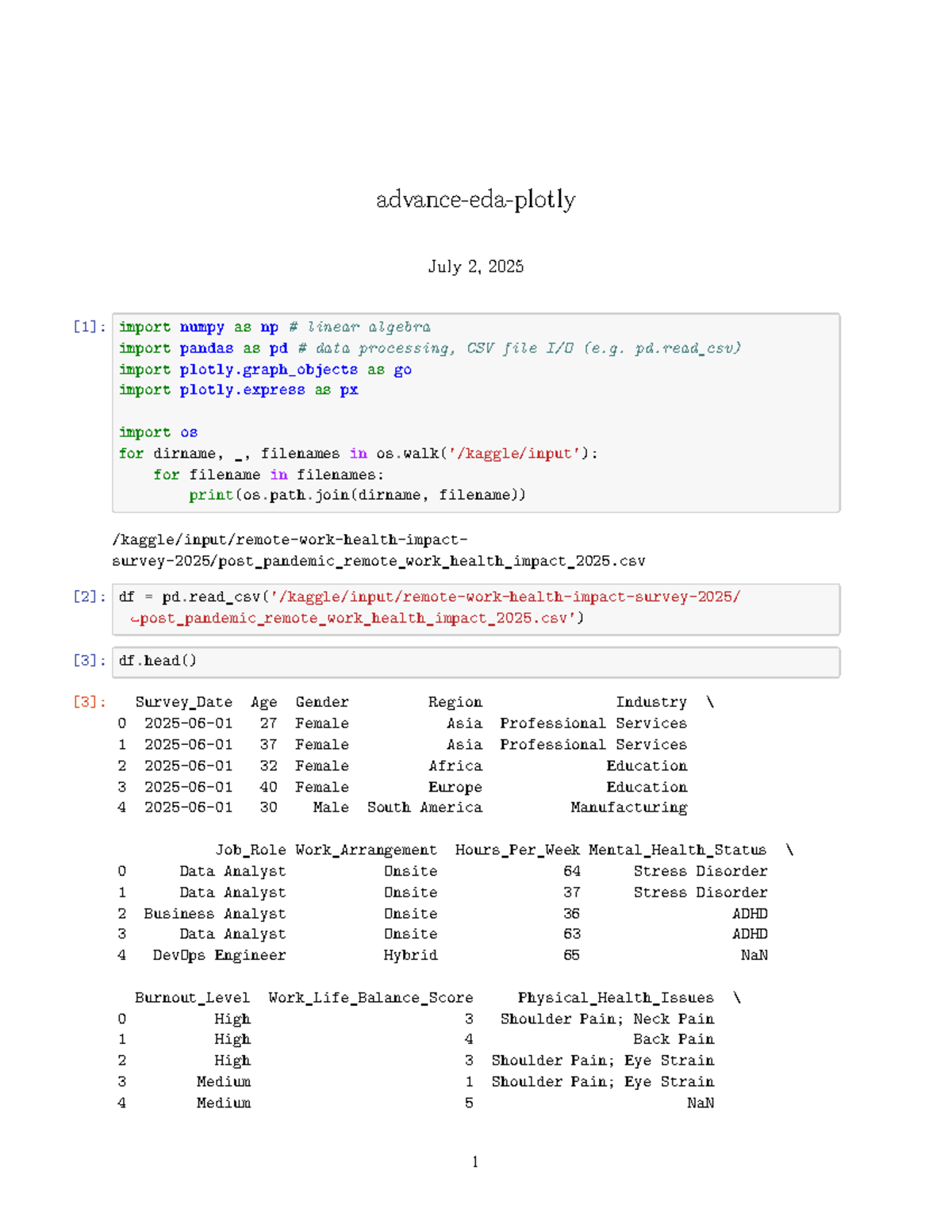 Advance EDA with Plotly: Analyzing Survey Data Insights - Studocu