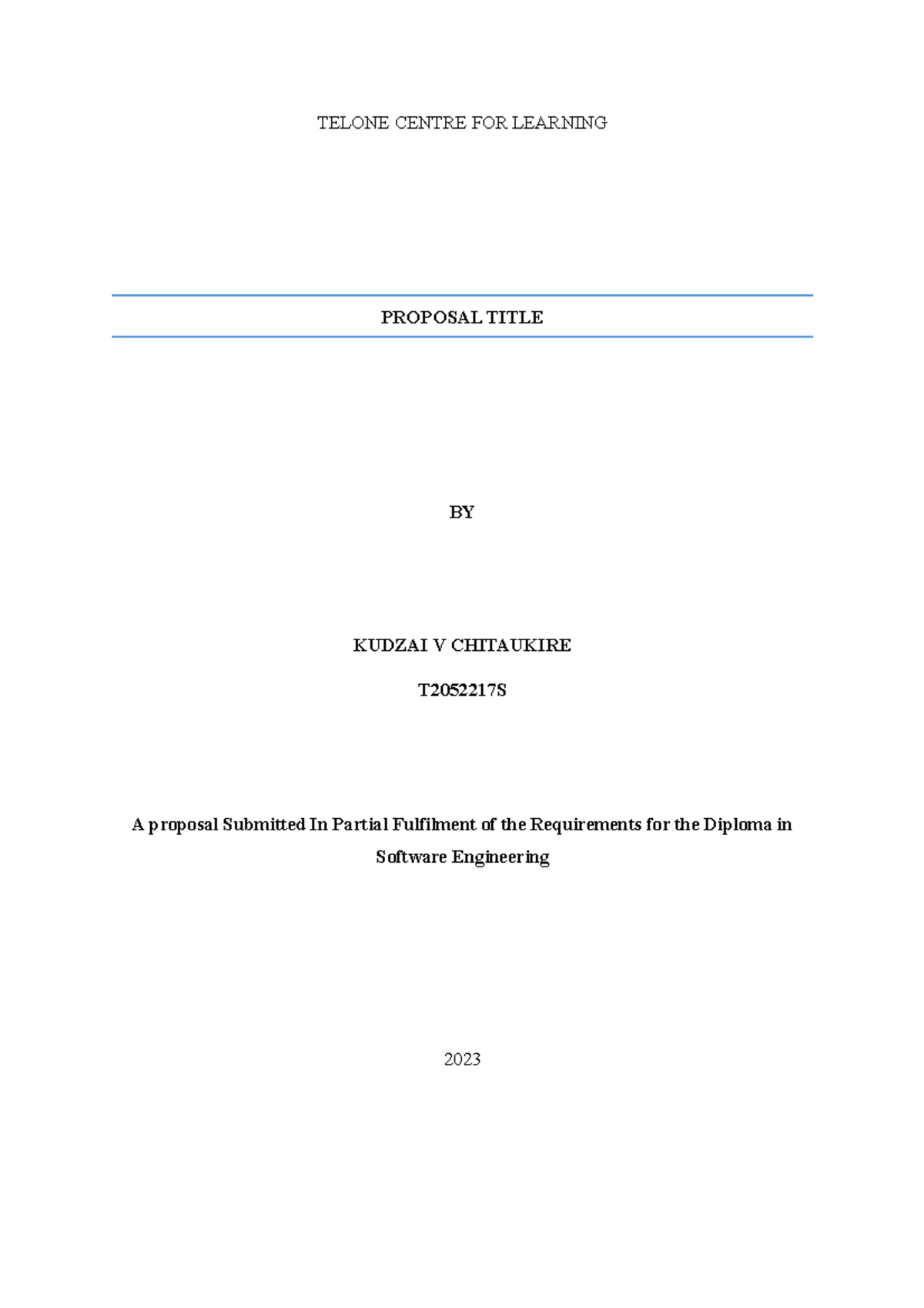 Proposal Writing Guide for TCFL Diploma Projects in Software ...