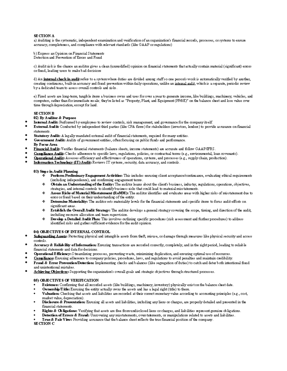 Auditing Overview and Key Concepts - ACC 101 - Studocu