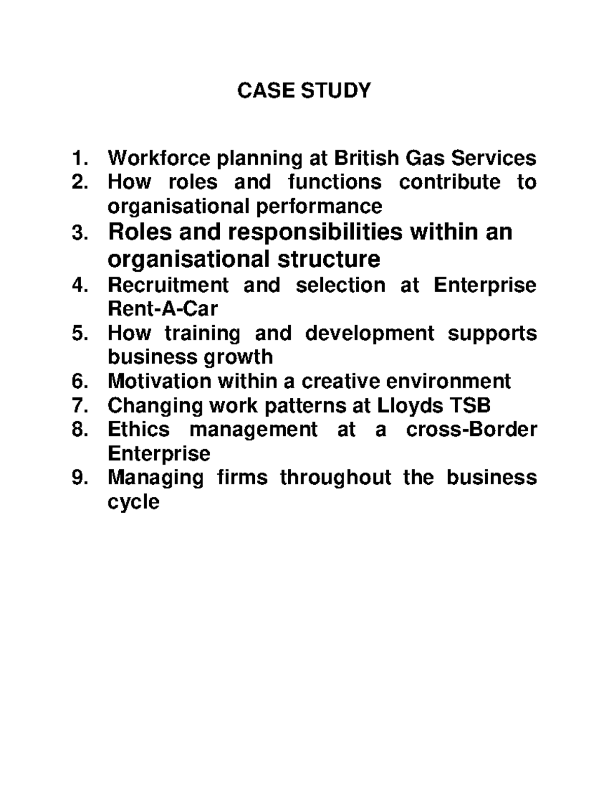 HRM Case Study - 2021: Workforce Planning & Recruitment at British Gas ...