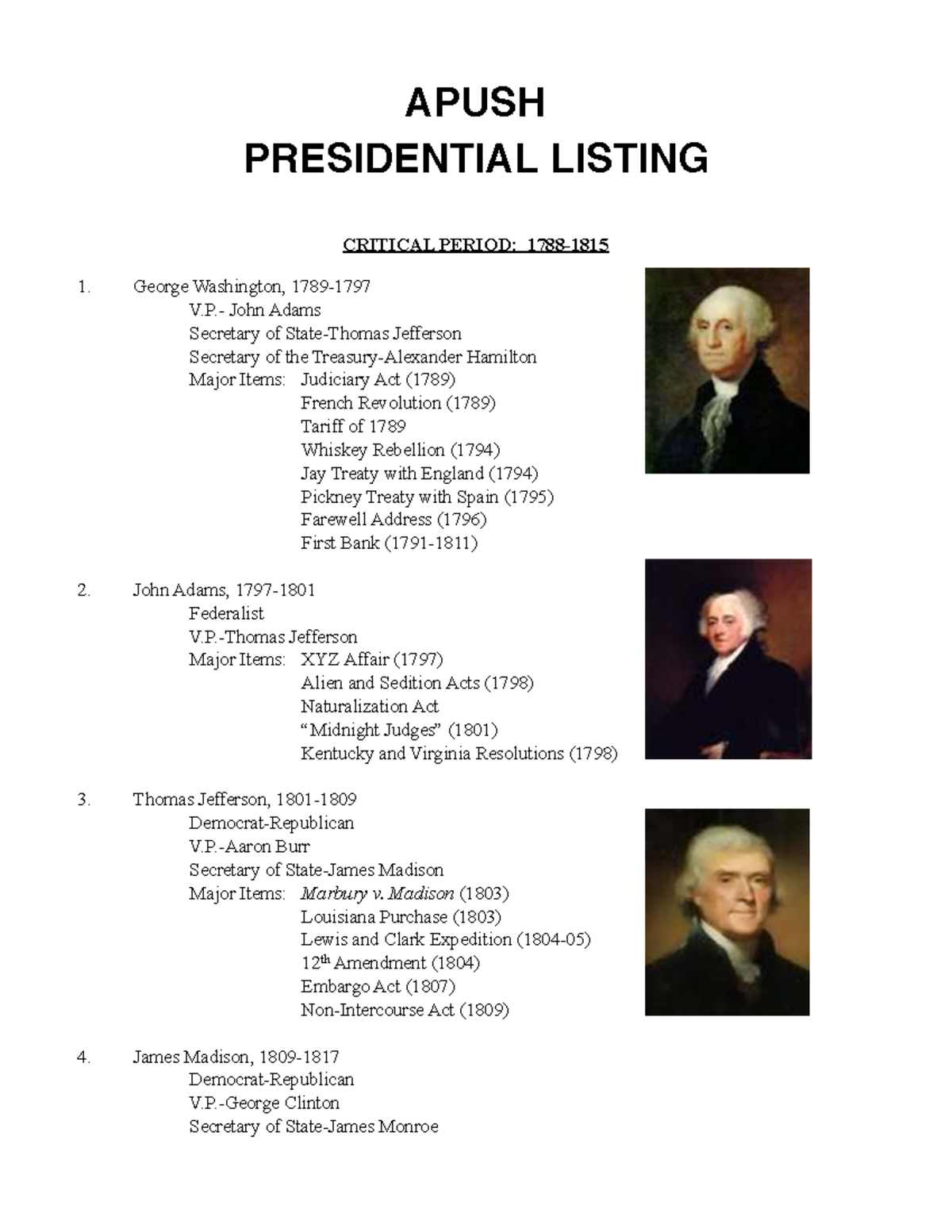 APUSH Presidential Accomplishments: Key Events and Policies Overview ...