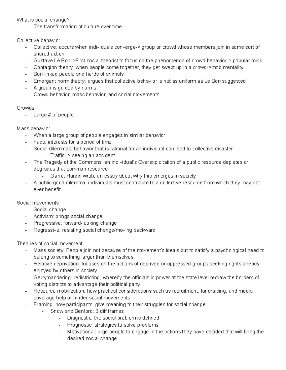 Chapter 16 - Notes on Social Change and Collective Behavior in The Real ...