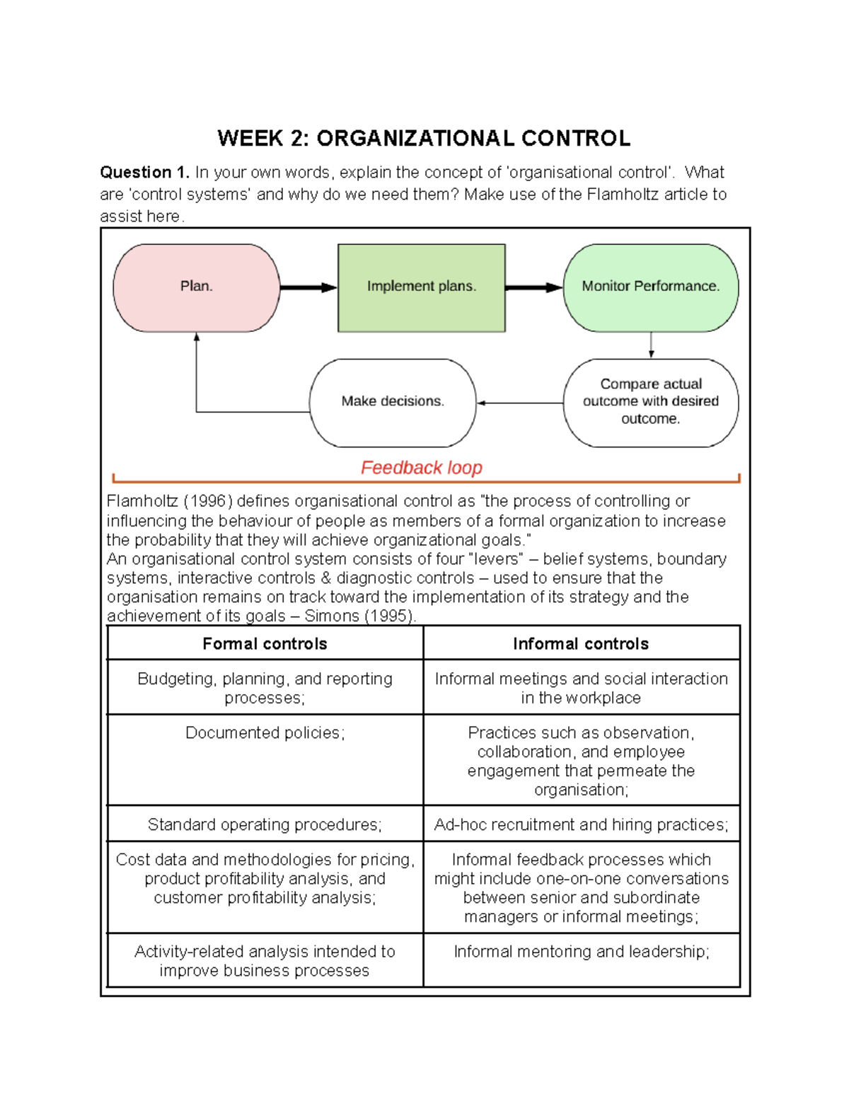 ACCT 30002: Organizational Control & Performance Management Insights ...