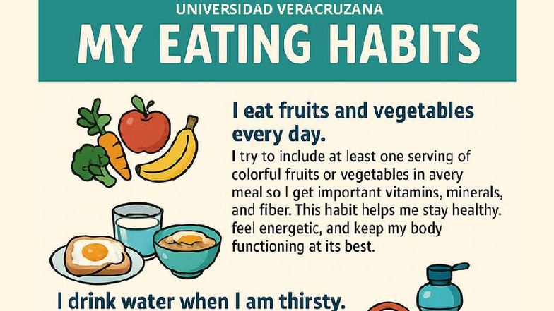 UNIVERSIDAD VERACRUZANA MY EATING HABITS: A Healthy Lifestyle Guide ...