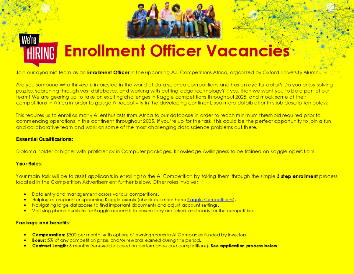 Enrollment Officers Vacancies - Apply Early - Enrollment Officer ...