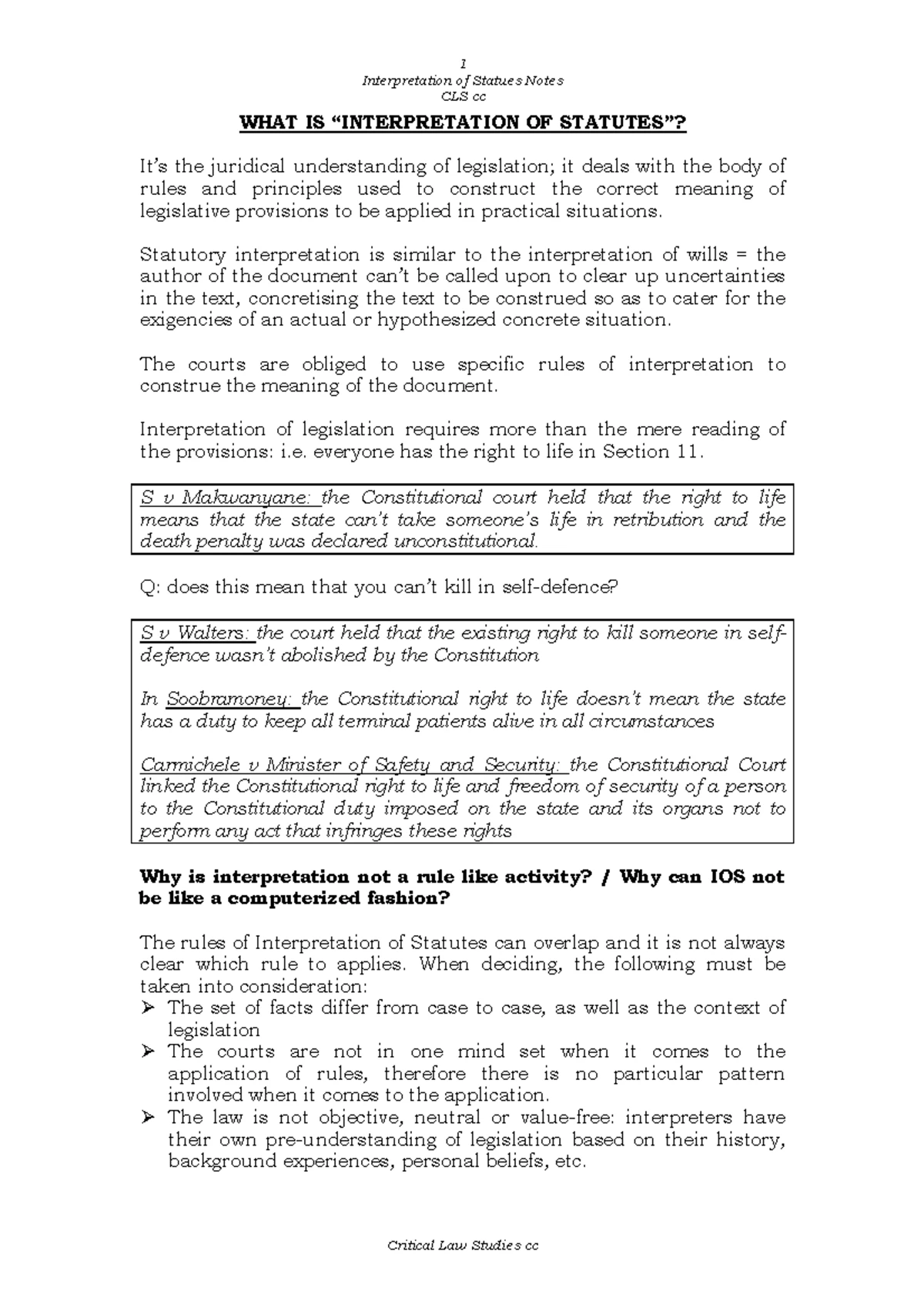 Dadoo Case Summary 2 - Case Summary Dadoo Ltd and Others Appellants v ...