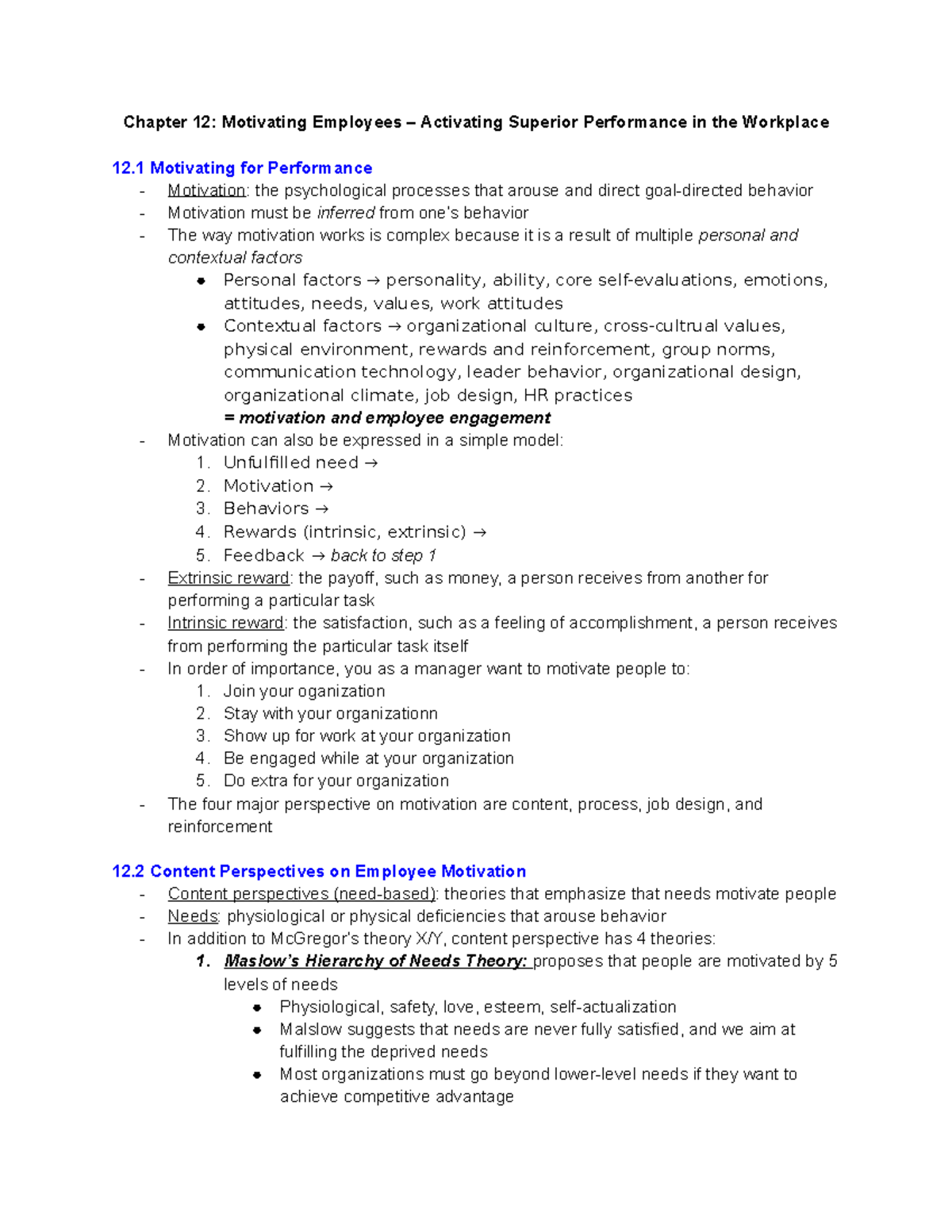Chapter 12 - Management: a Practical Introduction - Chapter 12 ...