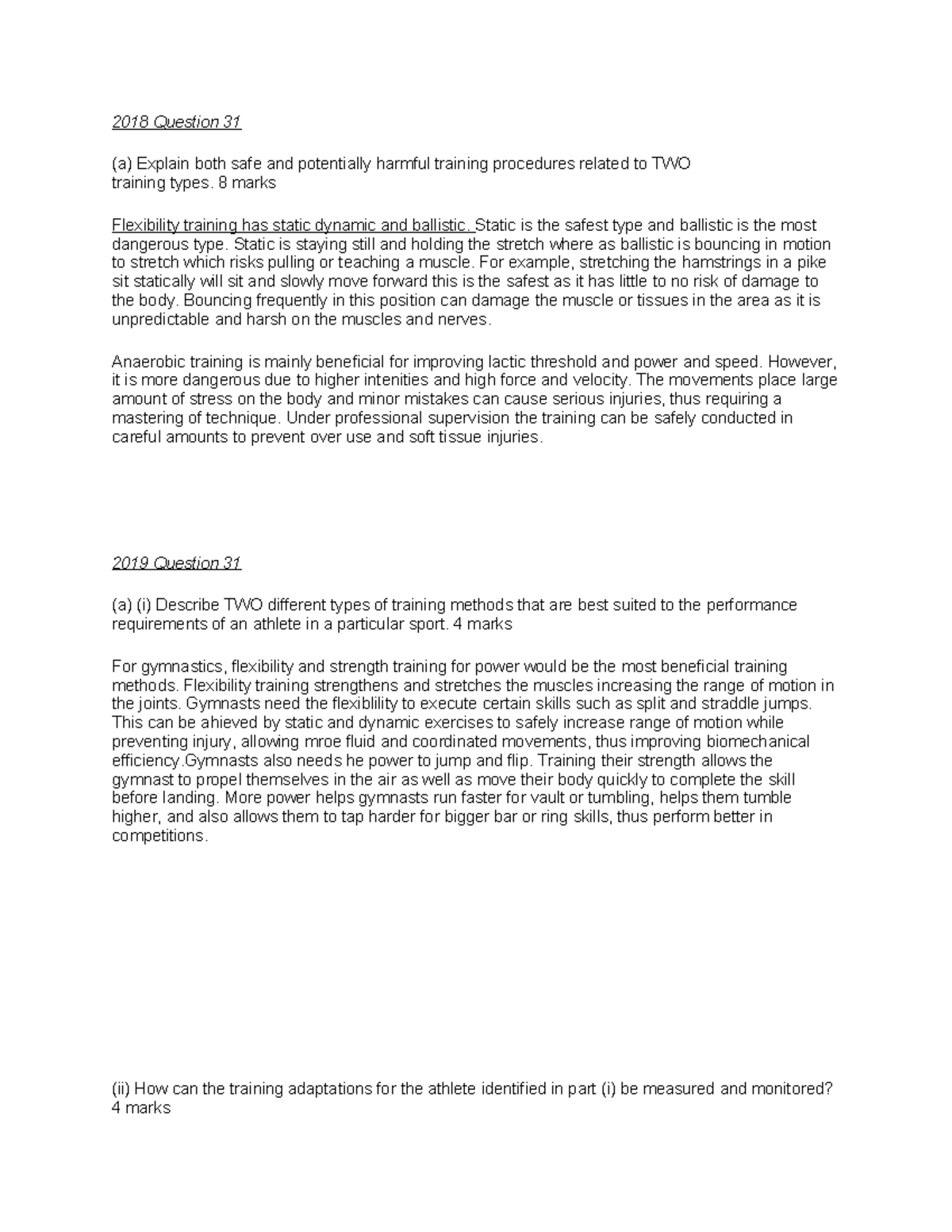 HSC Questions IP: Safe vs. Harmful Training Procedures in Flexibility ...