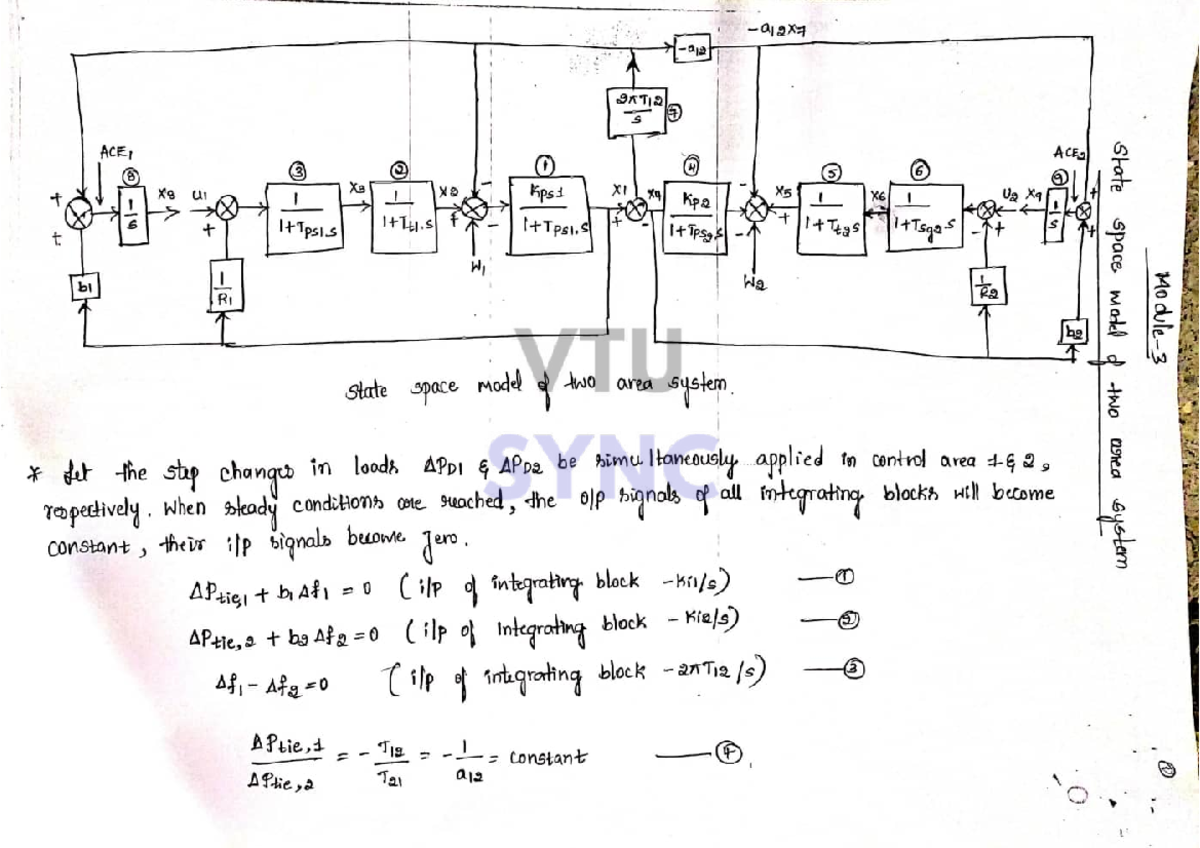 State Space Model of Two Area System - PSOC Module 3 Notes - Studocu