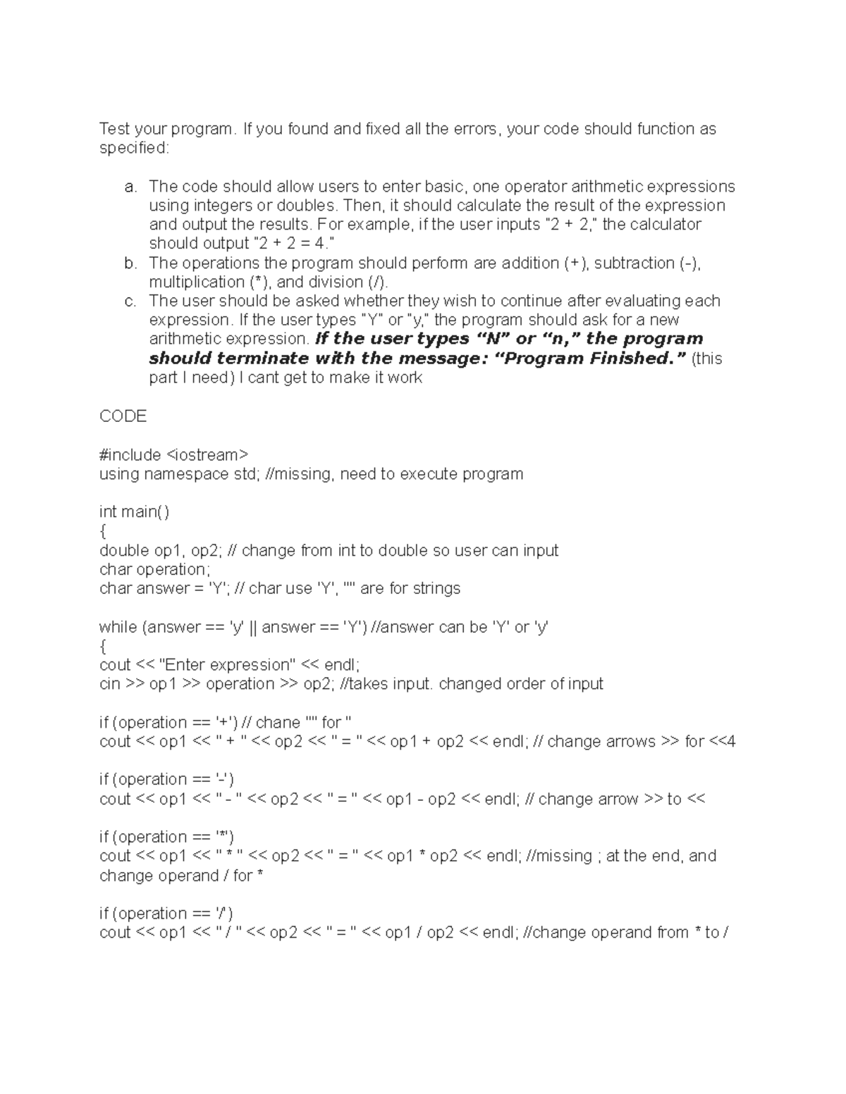 Test your program - dad202 - Test your program. If you found and fixed ...