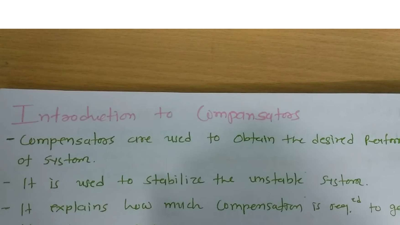 Compensators In Control Systems Analysis And Design Engr 101 Studocu