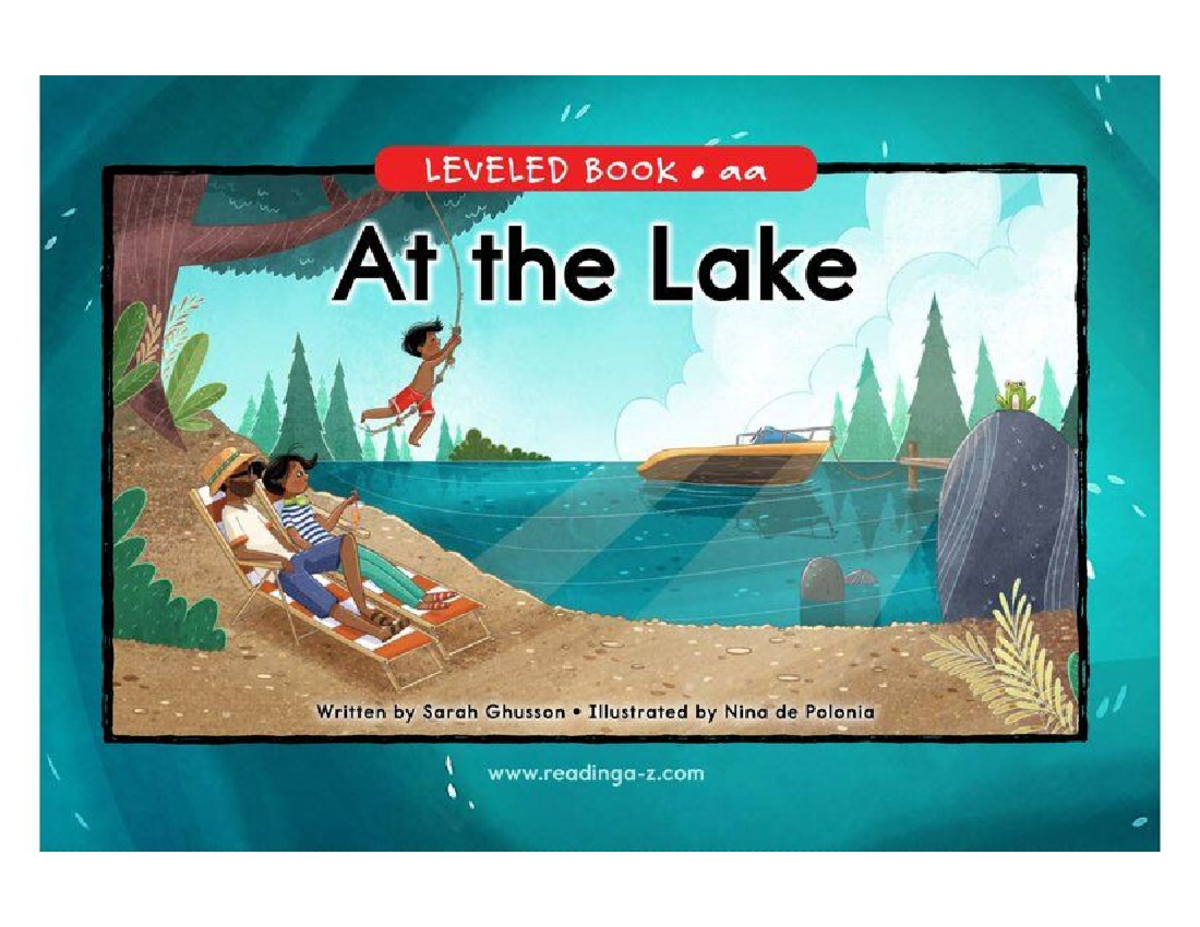 Leveled Book: At the Lake (Level aa) - Focus on Nature - Studocu
