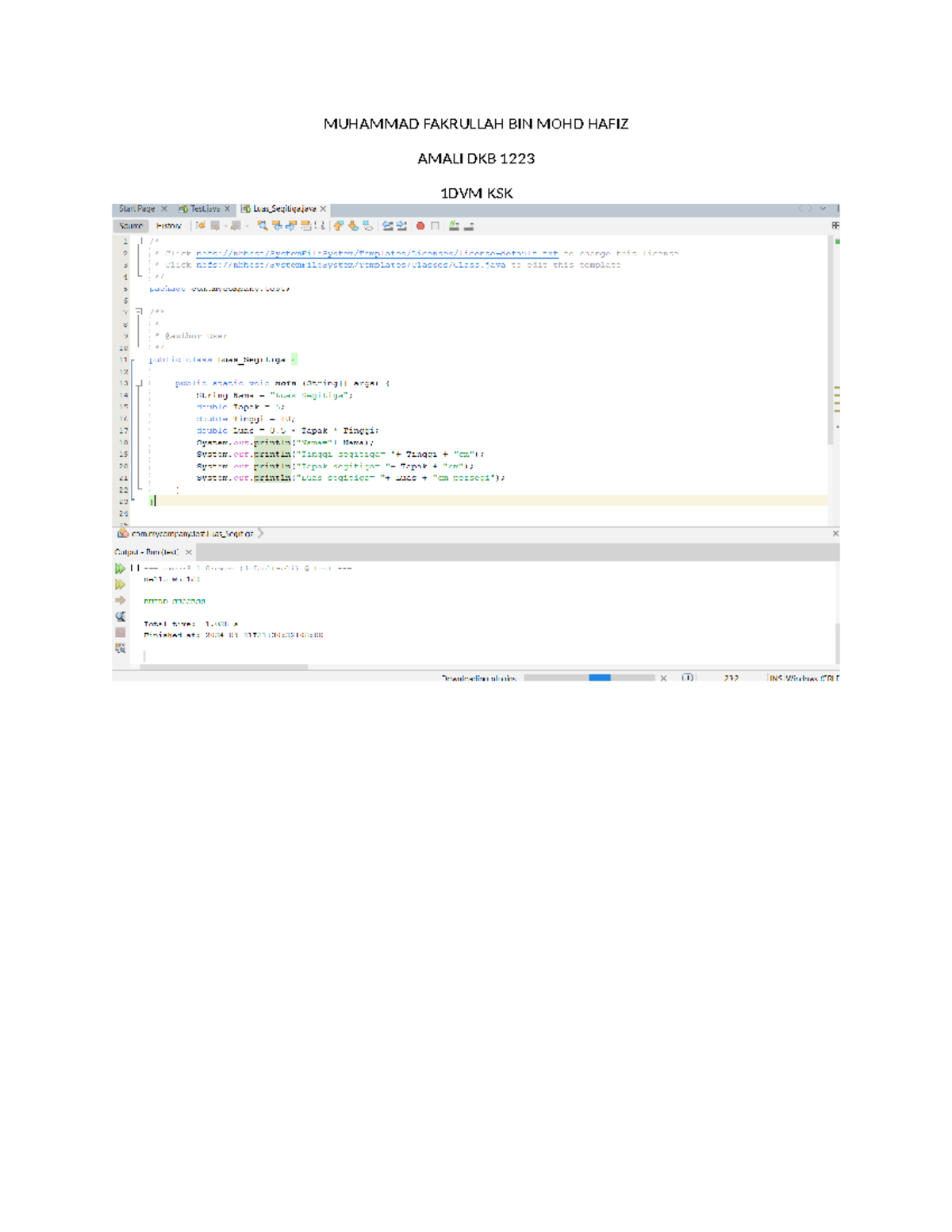 contoh Amali DKB1223 - Information technology - MUHAMMAD FAKRULLAH BIN ...