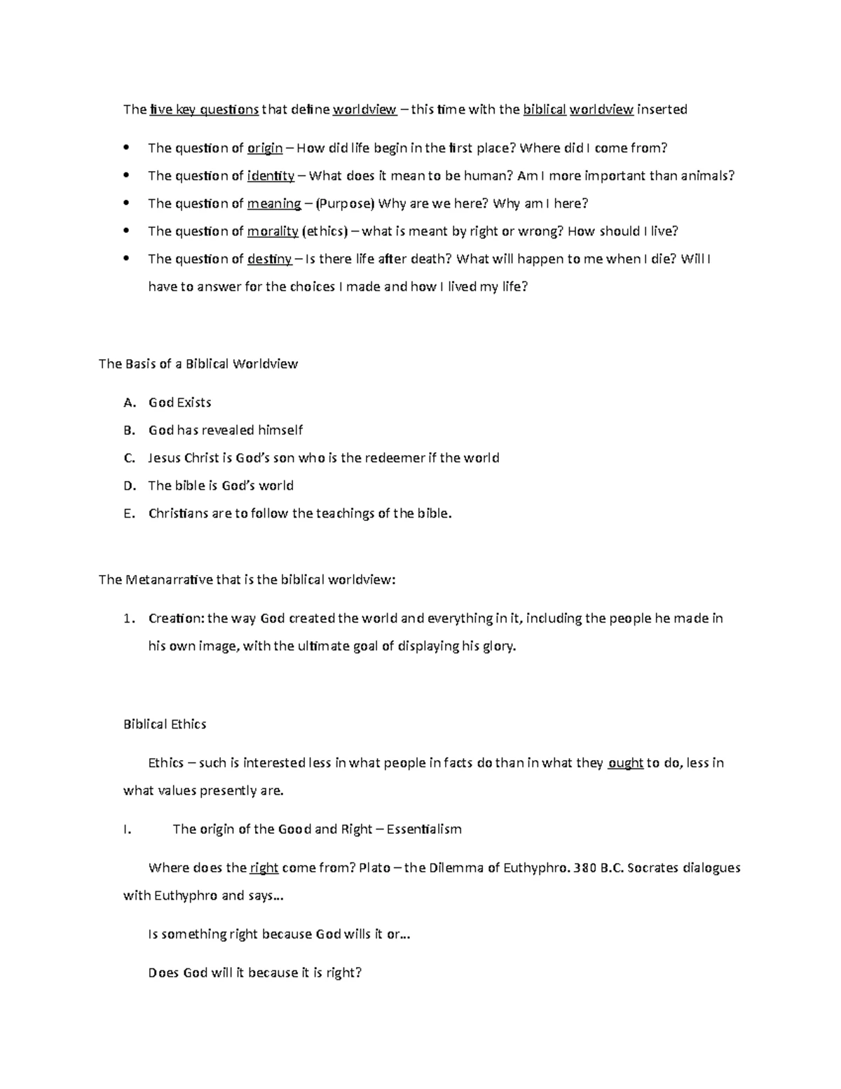 RLGN 104 Quiz 2 - Quiz prep and practice questions. - 202040 Fall 2020 ...