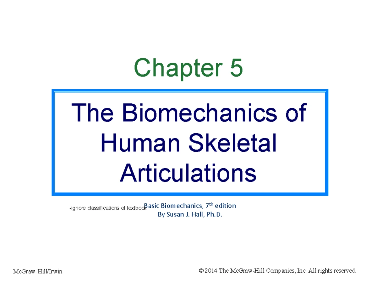 Lecture notes, lecture 15 - Basic biomechanics chapter 15 - Chapter 15 ...