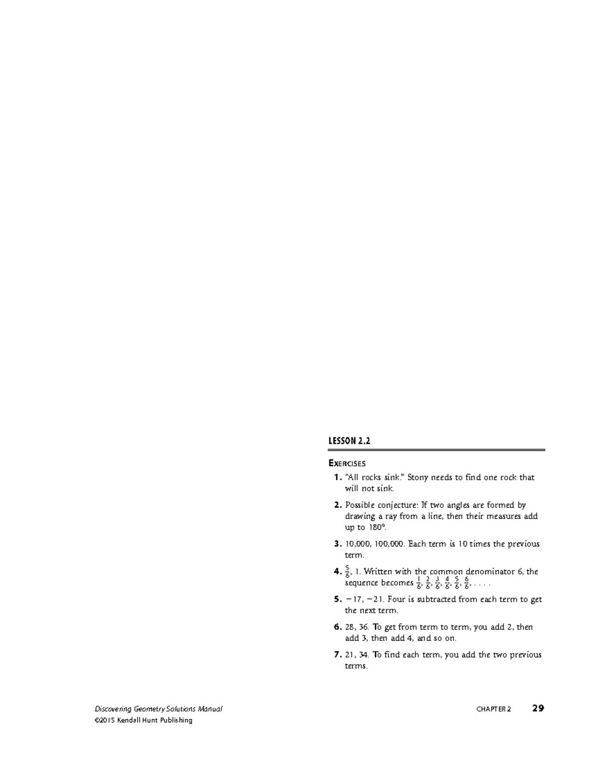 Discovering Geometry Solutions Manual: Chapter 2 Exercises - Studocu