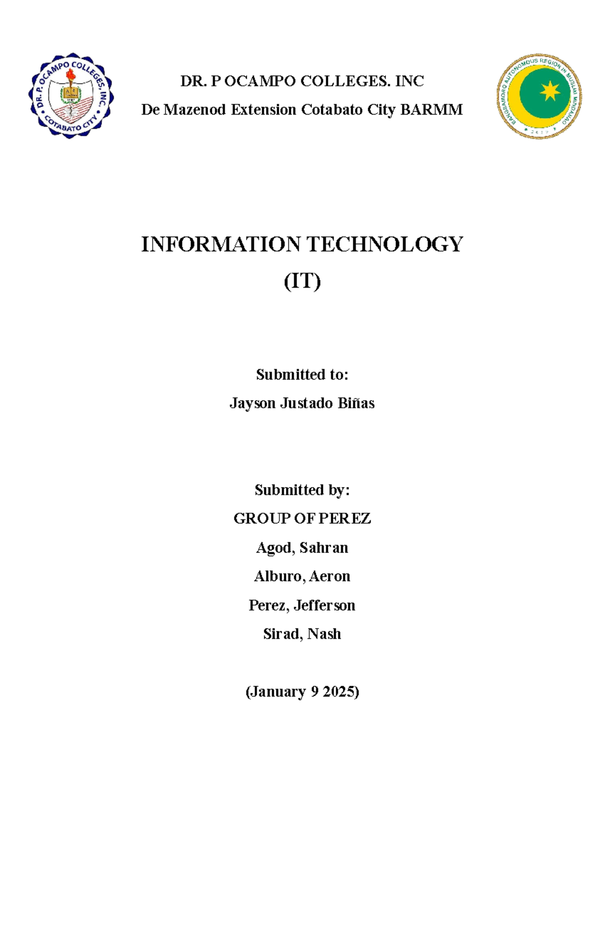 IT 101: Overview of Information Technology and Its Impact on Society ...