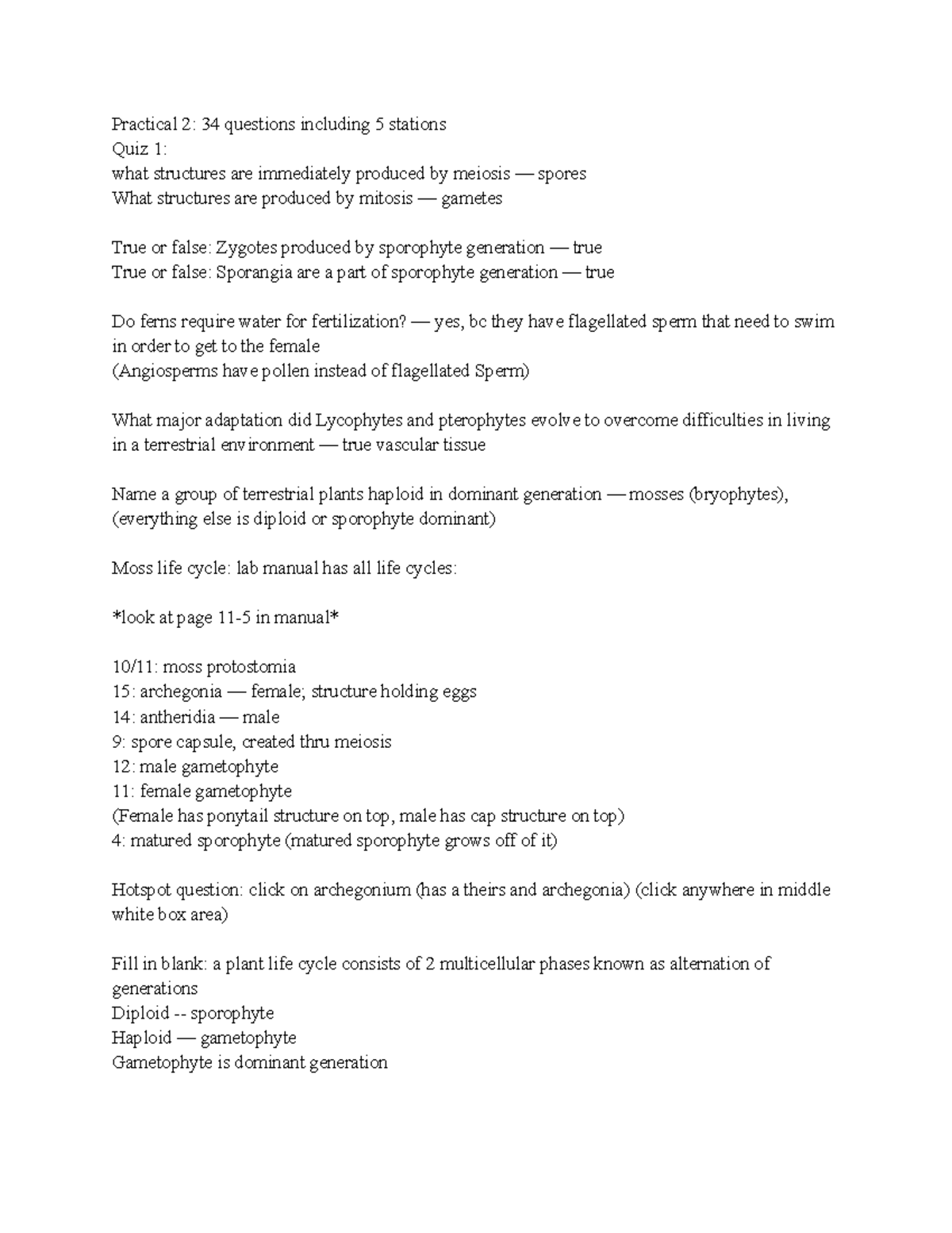 Lab Pract #2 1108 - Key Questions & Concepts from Past Quizzes - Studocu