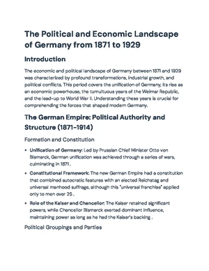 AQA A Level History: The Quest for Political Stability in Germany 1871 ...