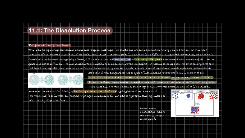 11.1: Understanding the Dissolution Process in Solutions - Studocu