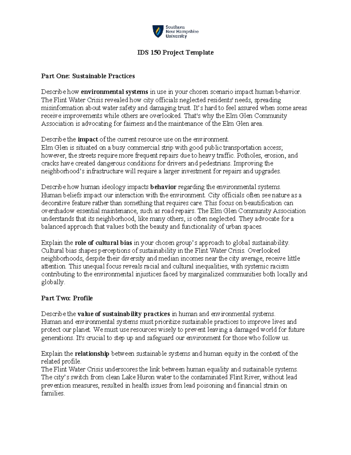 IDS 150 Project Week 5: Sustainable Practices & Human Impact Analysis ...