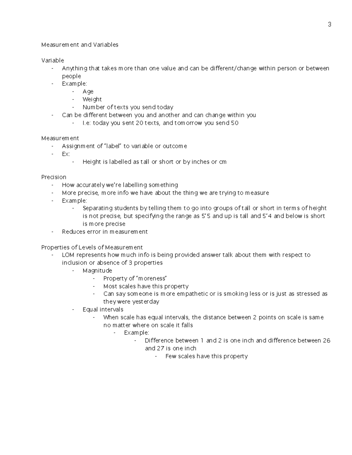 PS487 Lecture 1 - Understanding Scales and Measurements - Studocu