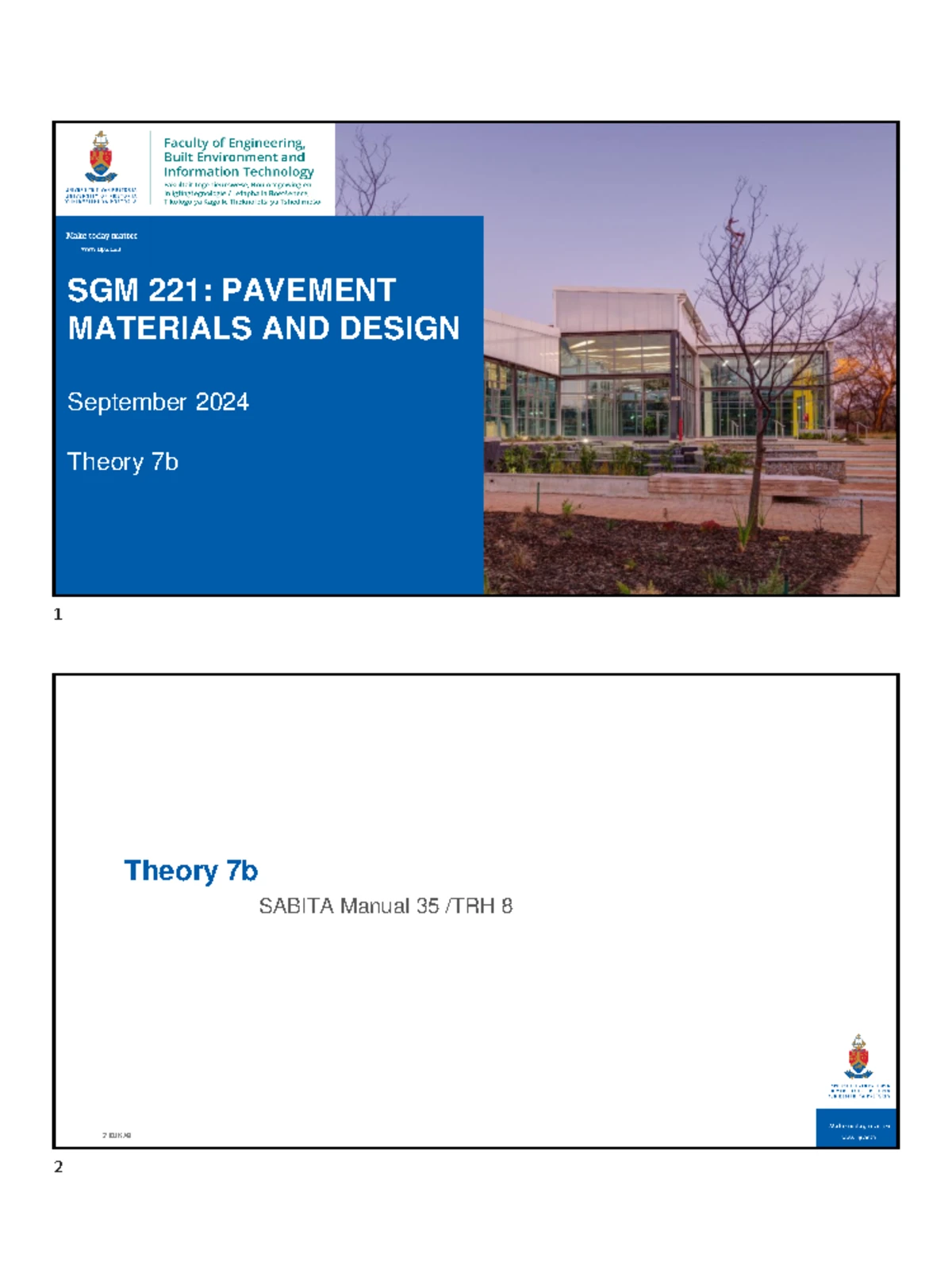 SGM 221: Lecture Notes on Pavement Materials and Design - Studocu