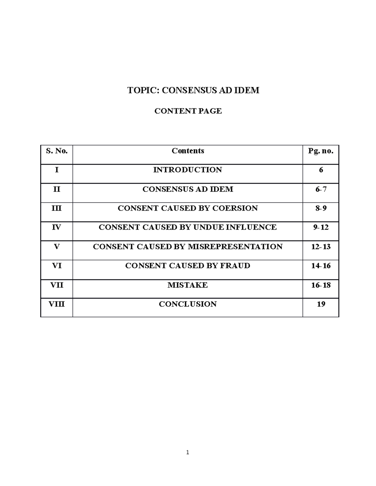 Indian Contract Act 1872: Consensus Ad Idem Overview - Studocu