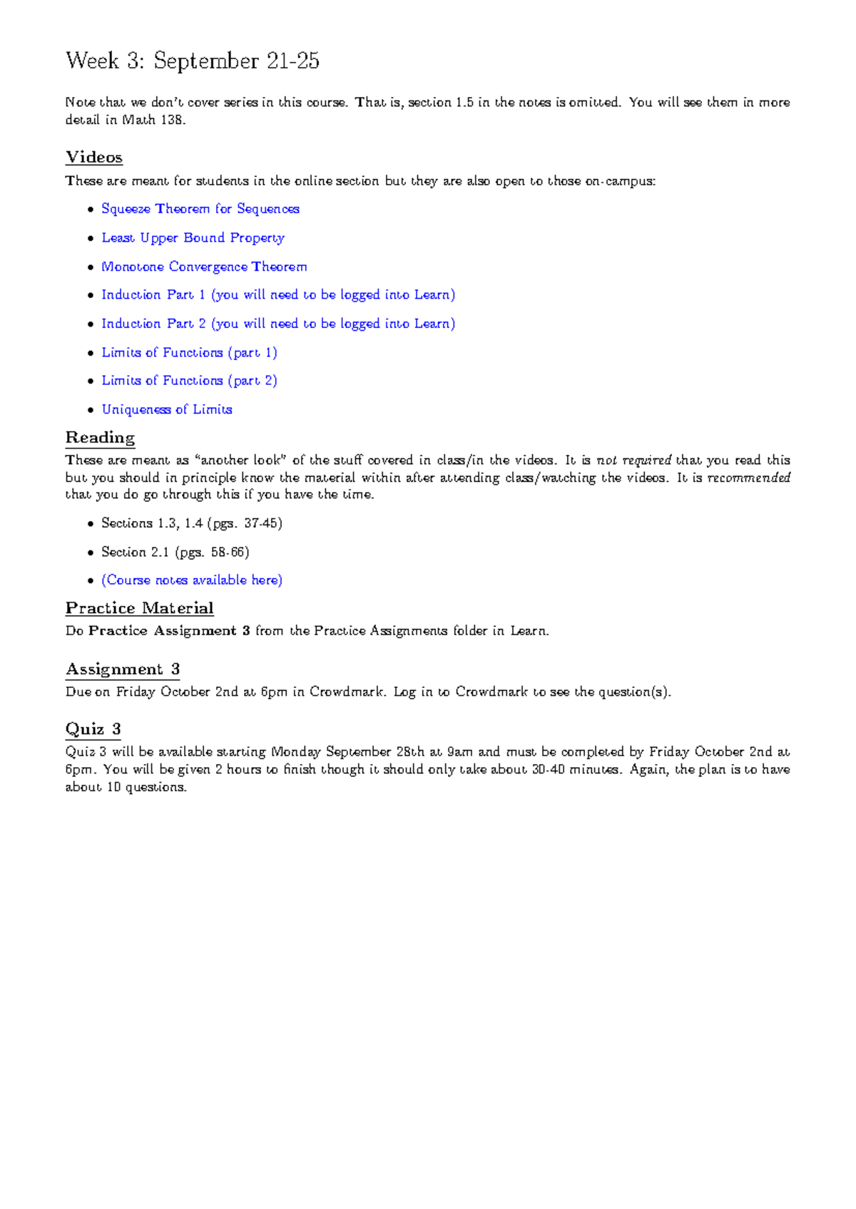 MAT 138 - Week 3 Practice Material & Quiz 3 Details - Studocu