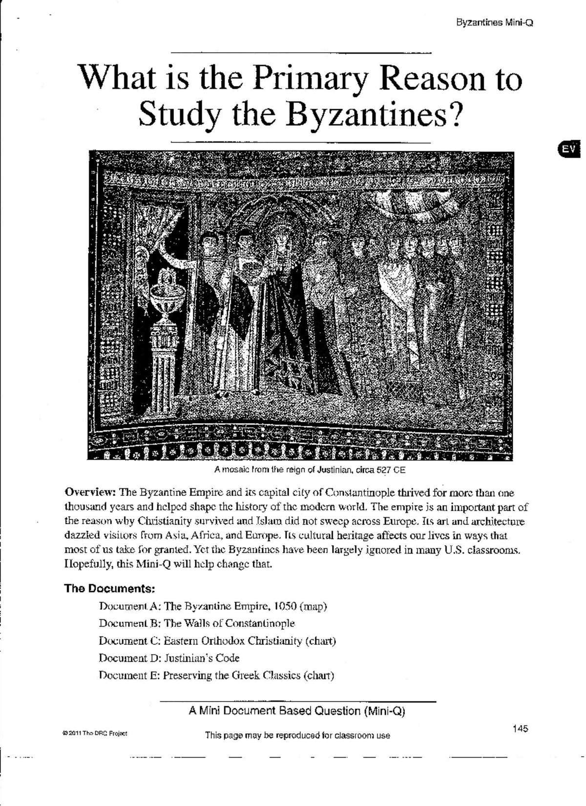 Byzantine DBQ: Exploring the Importance of the Byzantine Empire - Studocu