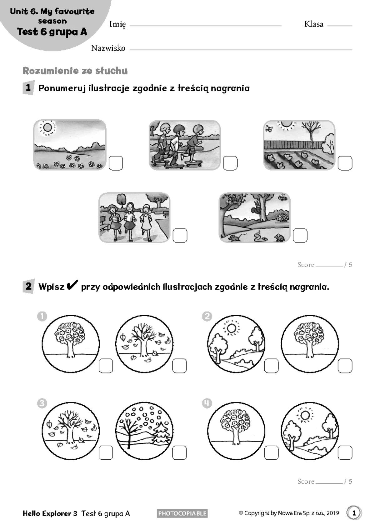 Tiger 3 Unit 6 Test PLUS - Listening & Comprehension Activities - Studocu