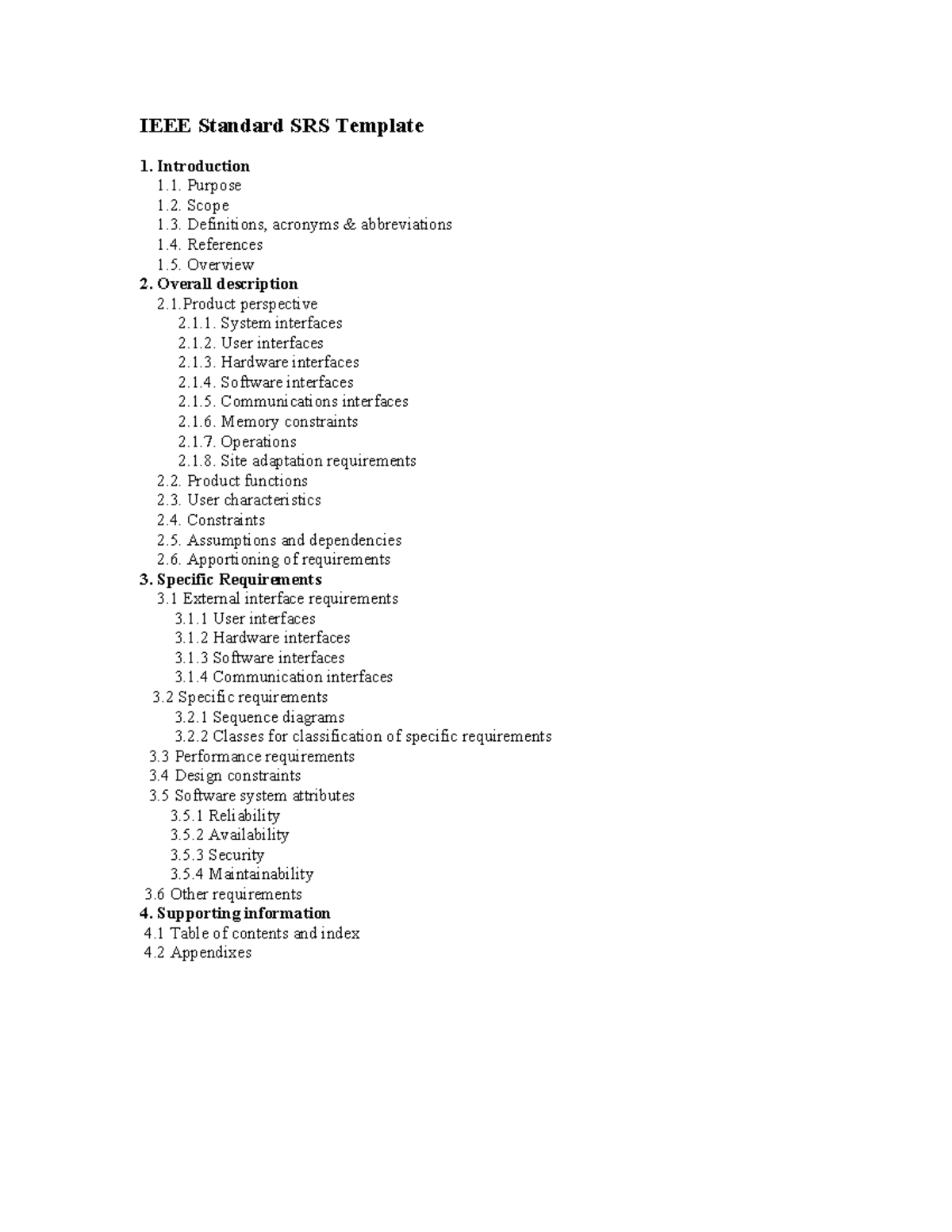 SRS IEEE Format - dsds - IEEE Standard SRS Template 1. Introduction 1 ...