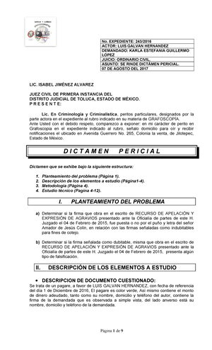 Importancia DE LA Grafoscopía COMO RAMA DE LA - IMPORTANCIA DE LA ...