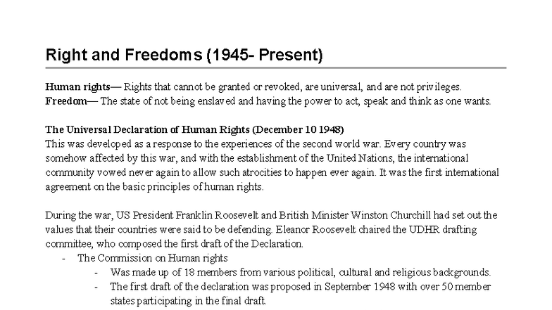 HIST 2020: End of Year Human Rights & Vietnam War Notes - Studocu
