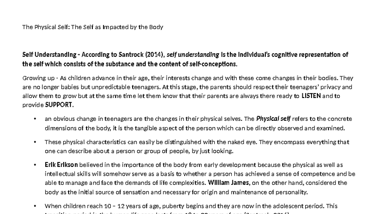 GNED 08: Understanding the Physical Self and Body Image in Adolescence ...