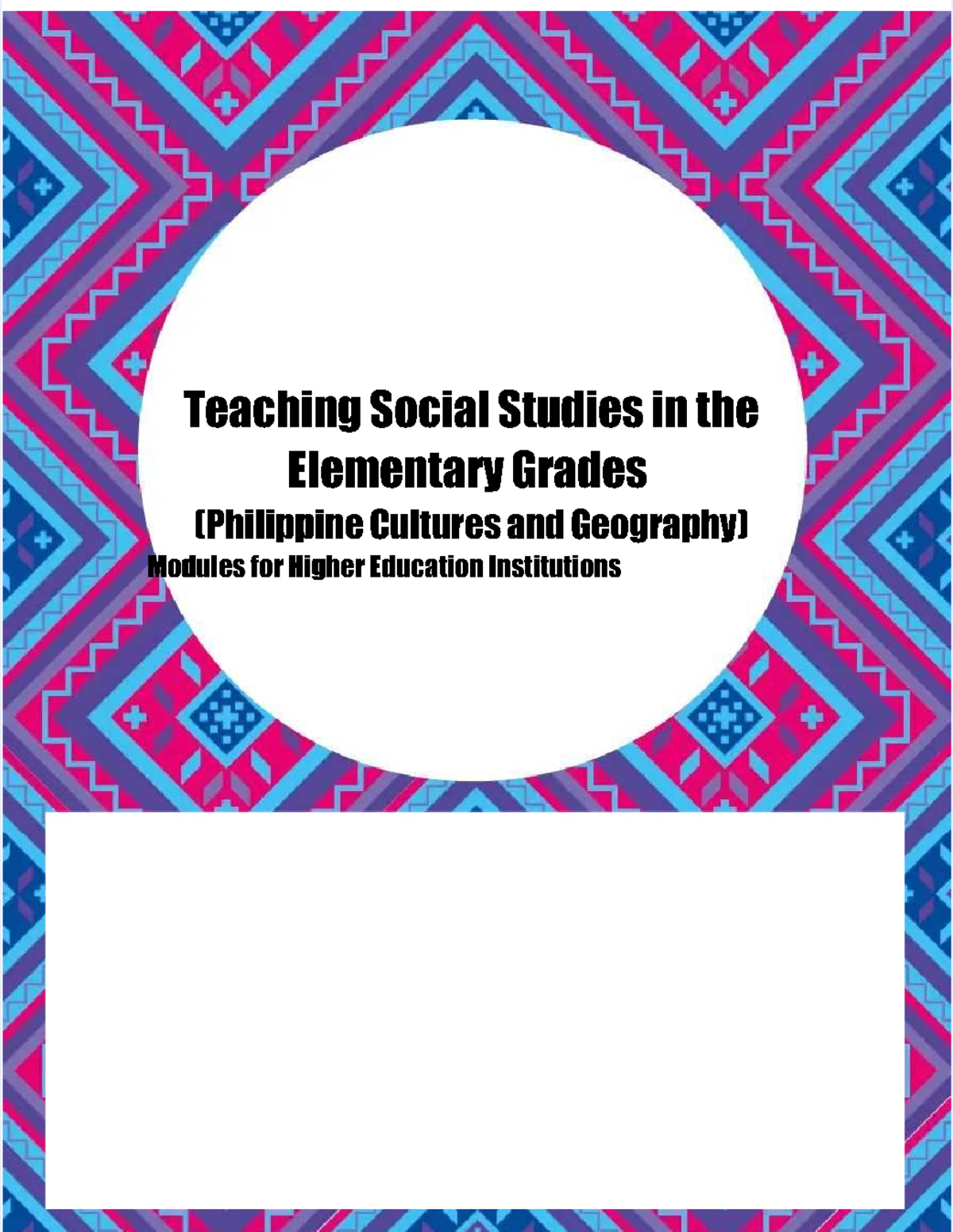 Teaching Social Studies in Elementary Grades: Culture Insights (EDU 101 ...