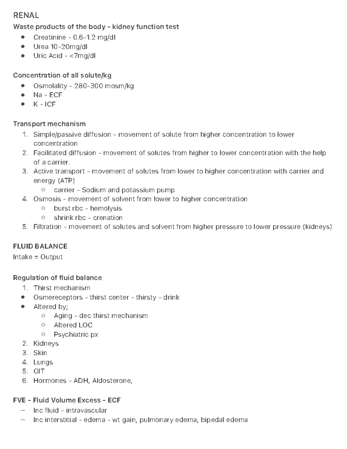 Renal - 1. 2. 3. 4. 5. 1. 2. 3. 4. 5. 6. – – RENAL Waste products of ...