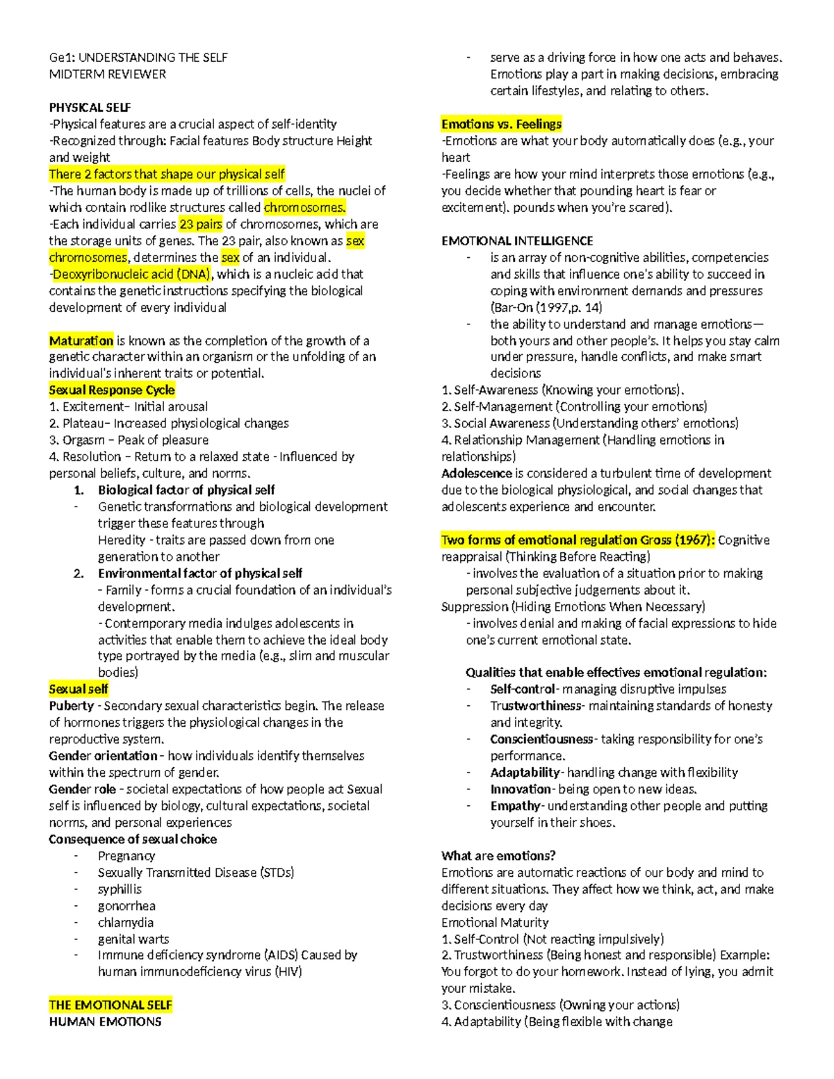 UTS- Module-1 - understanding the self - Module in GE 1 Understanding ...