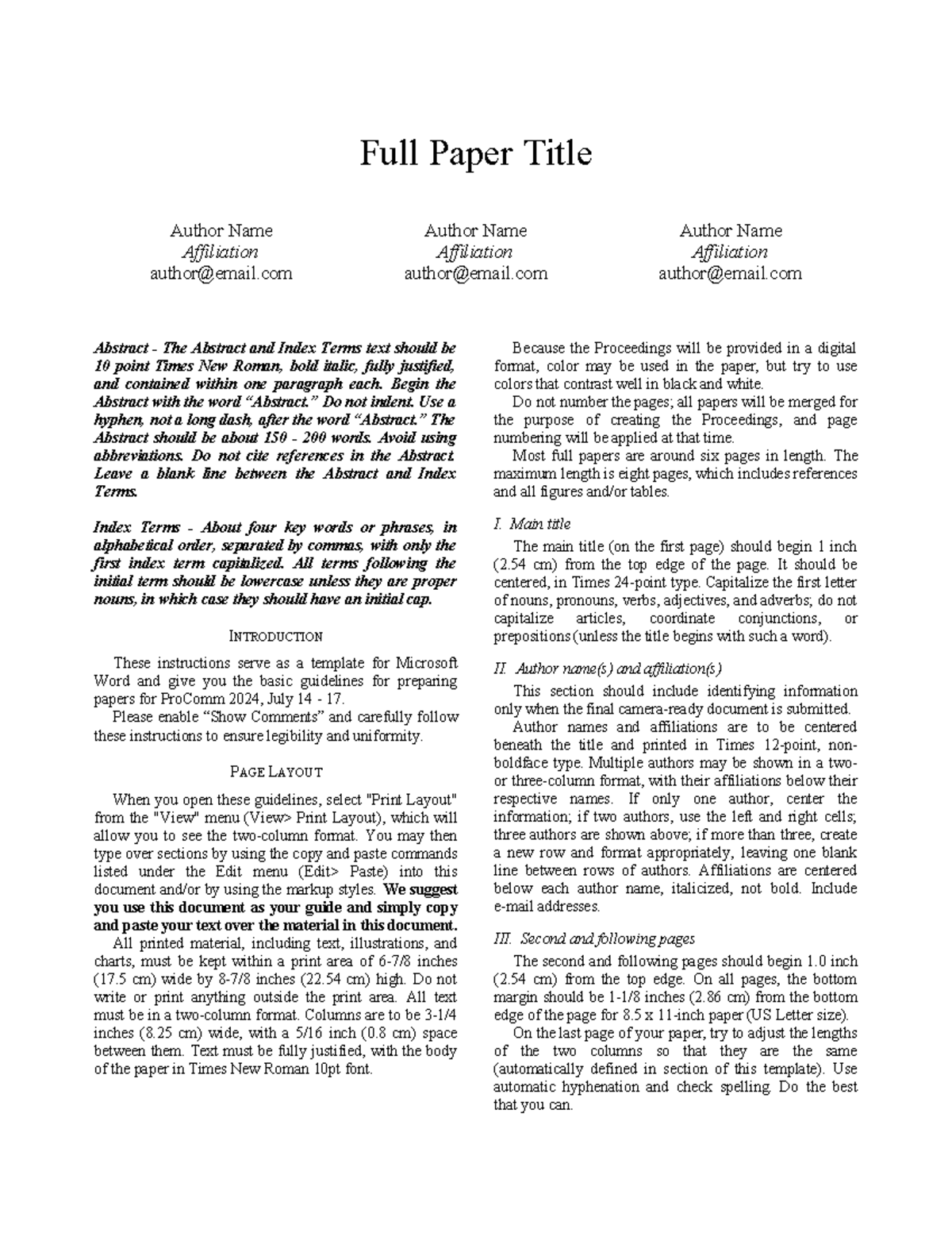Full-Paper-template - Bbb - Full Paper Title Author Name Affiliation ...