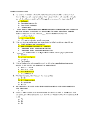 Genetics Study Guide: Comprehensive Notes on Key Concepts and ...