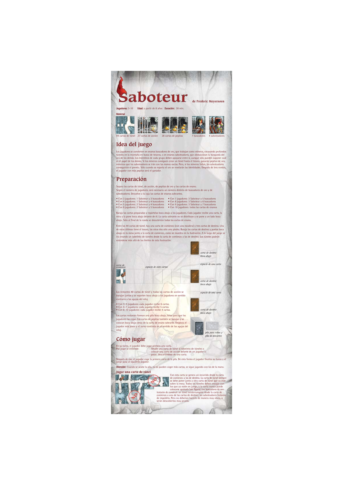 Reglas del Juego Saboteur - Trabajo en Clase de Química Orgánica - Studocu