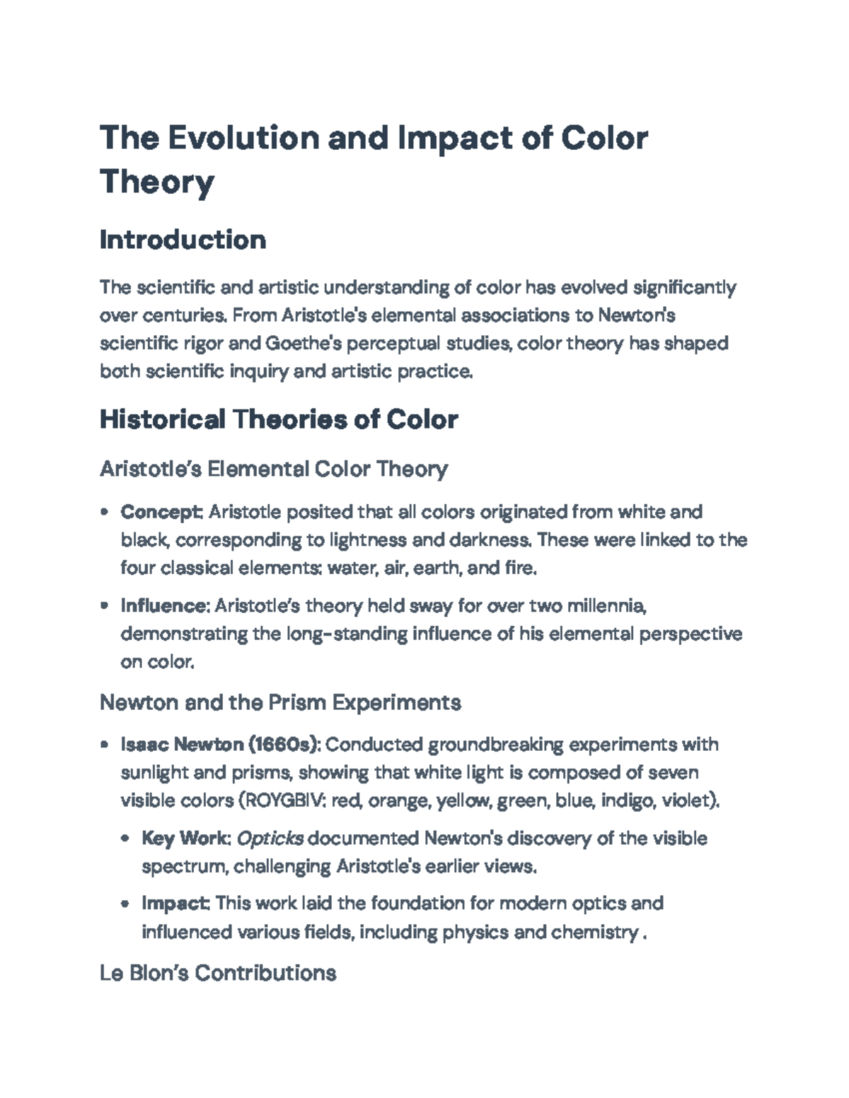 The Evolution and Impact of Color Theory: From Aristotle to Modern ...