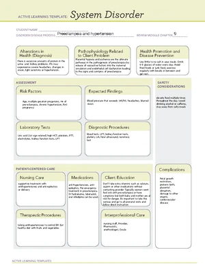 System Disorder Migraine Headaches - ACTIVE LEARNING TEMPLATES System ...