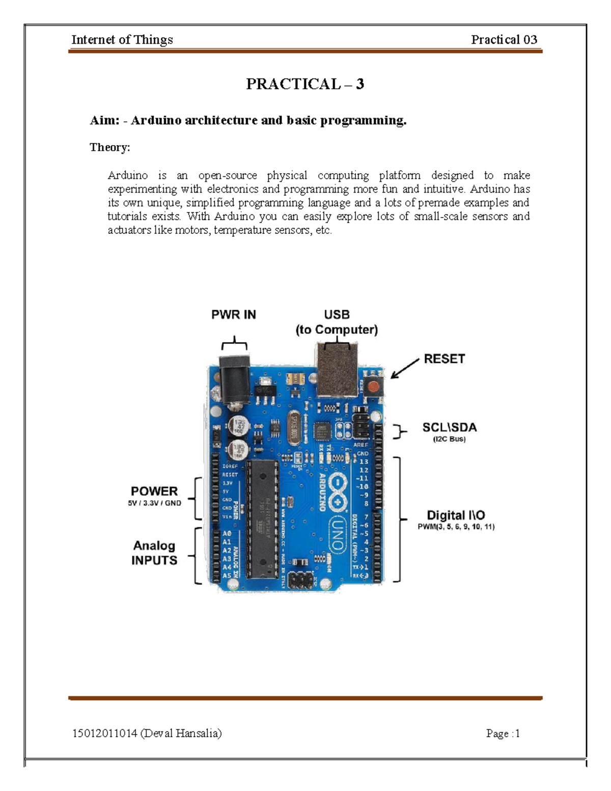 Iot-pr-3 - iot practical - Internet of Things Practical 03 PRACTICAL ...