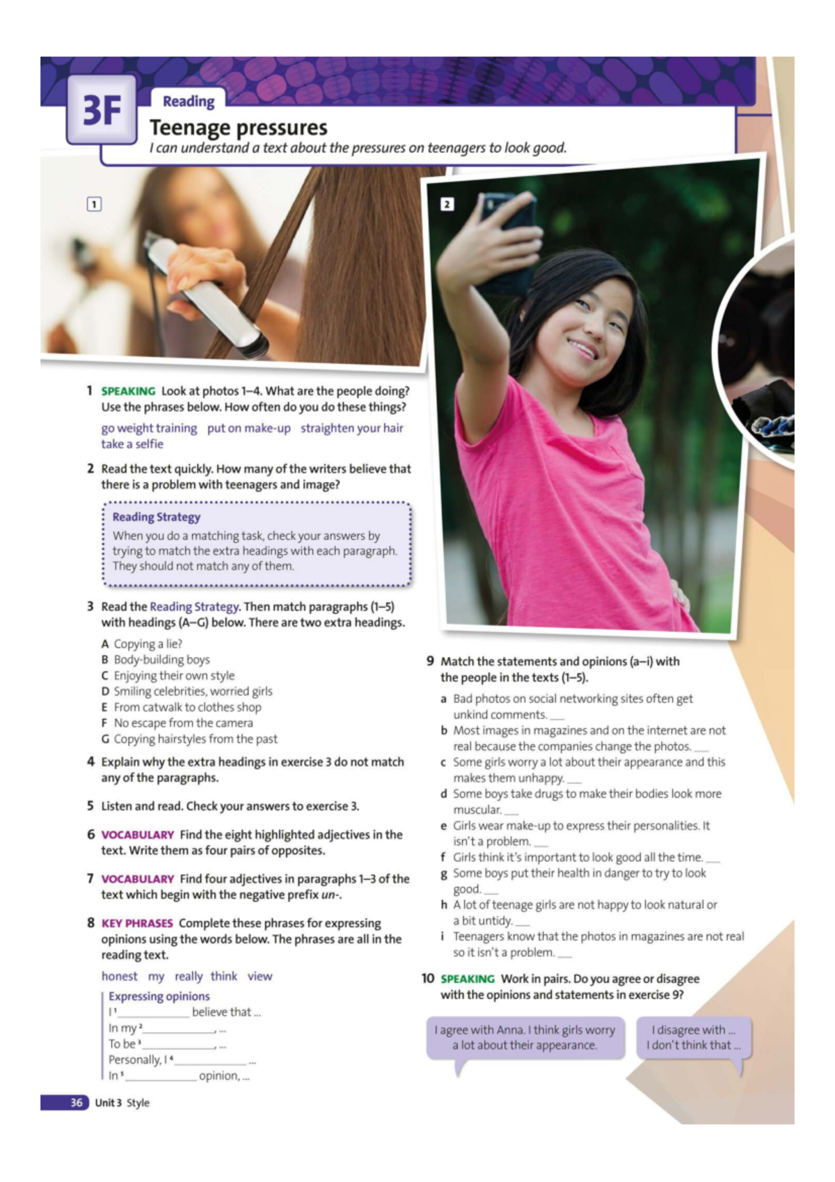 3F Reading: Understanding Teenage Pressures on Appearance - Studocu