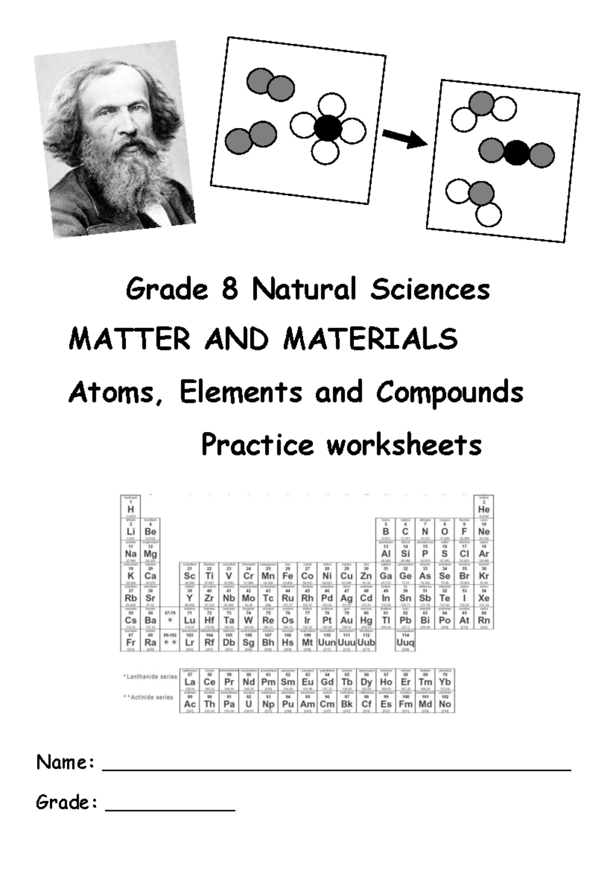 Grade 8 Natural Sciences: Matter, Atoms & Compounds Study Guide - Studocu