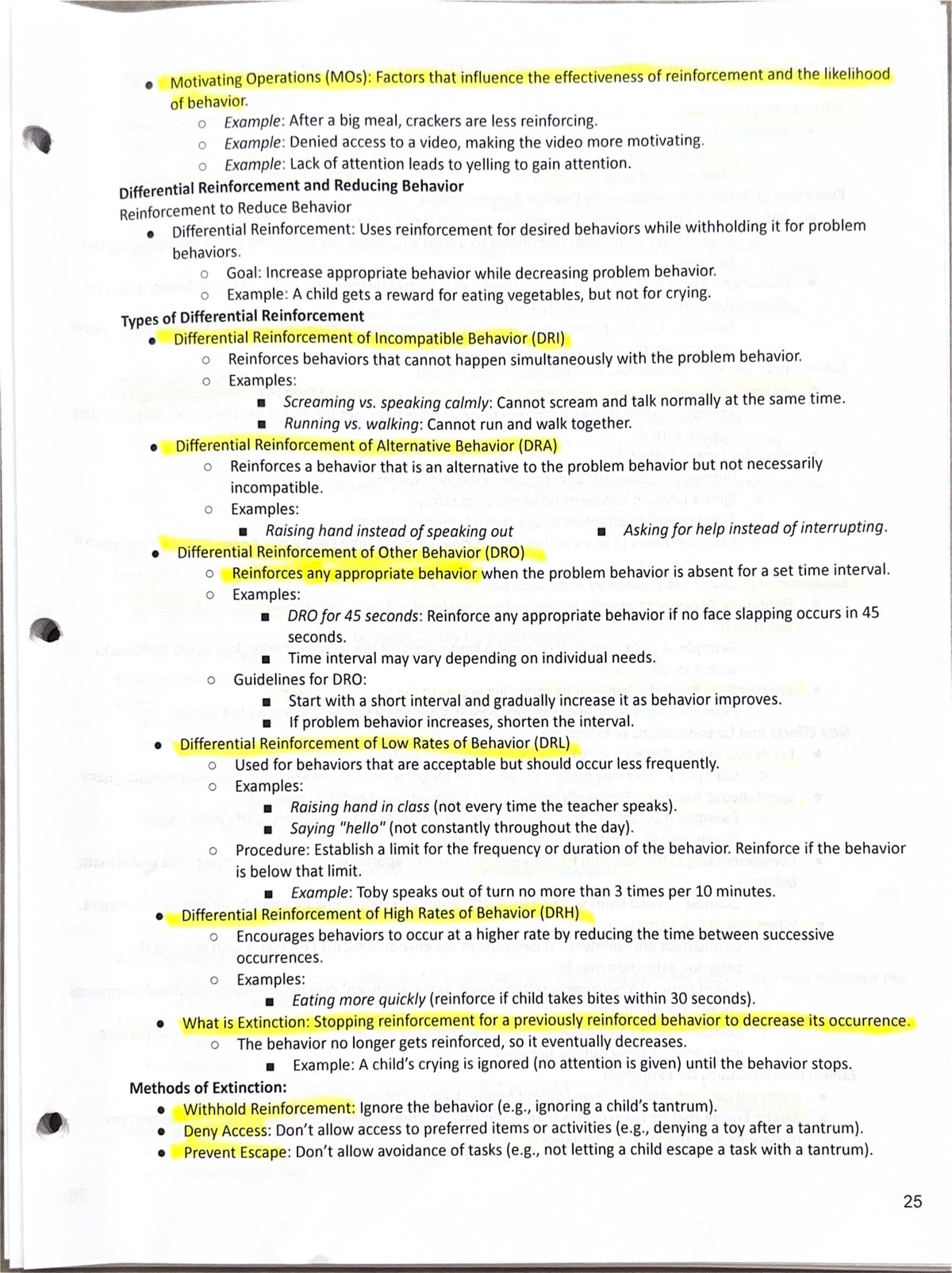 Comprehensive Study Notes for Course XYZ: Motivating Operations and ...
